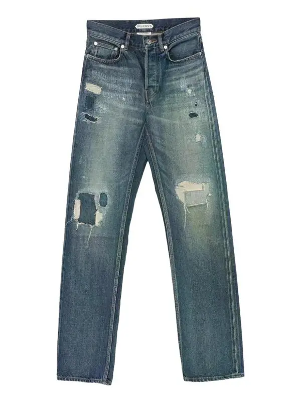 JW Anderson Distressed Patchwork Jeans - Blue