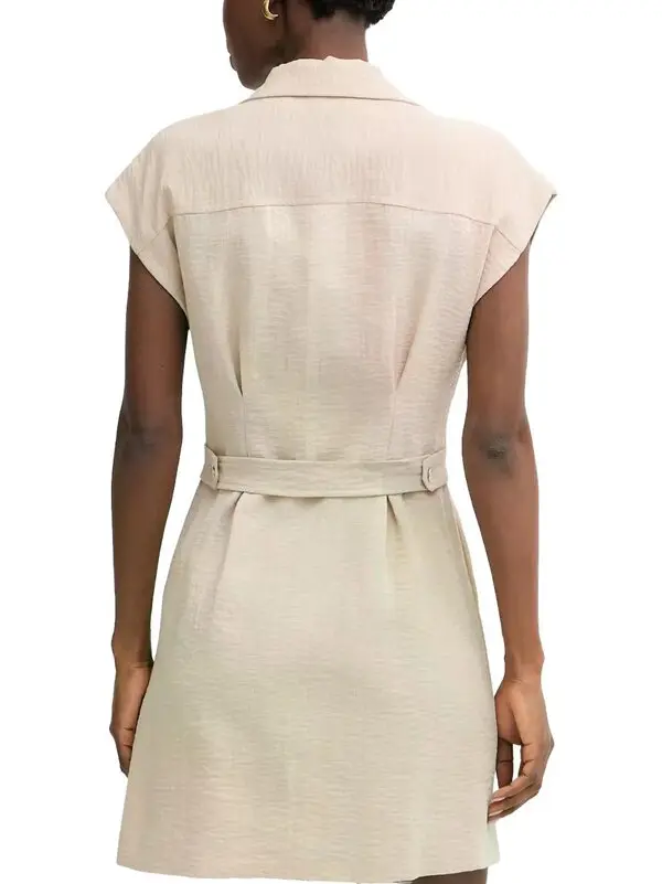SIMONA CORSELLINI Button-up Notched-lapels Dress - Neutrals