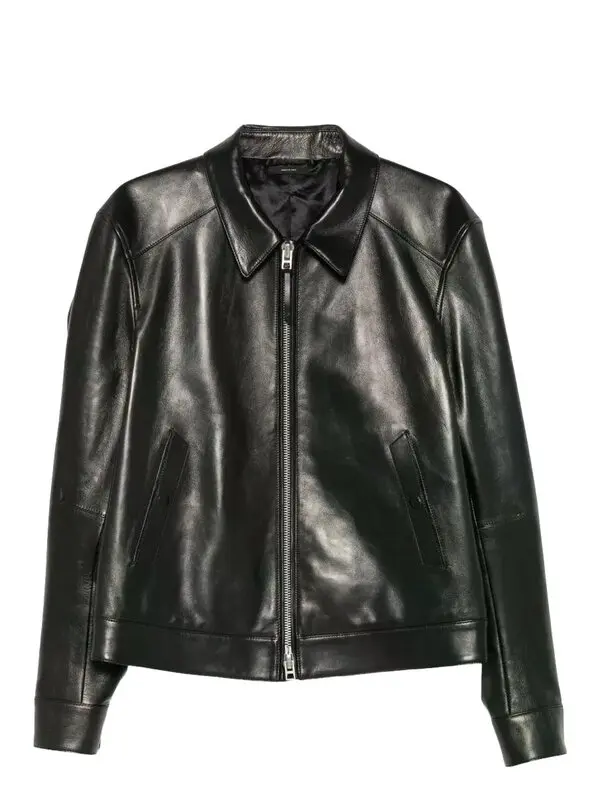 TOM FORD Zip-up Leather Jacket - Black