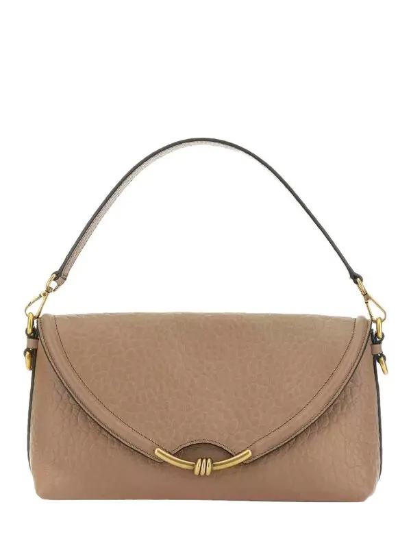 GIANNI CHIARINI Bea Maxi Grain Leather Shoulder Bag - Neutrals