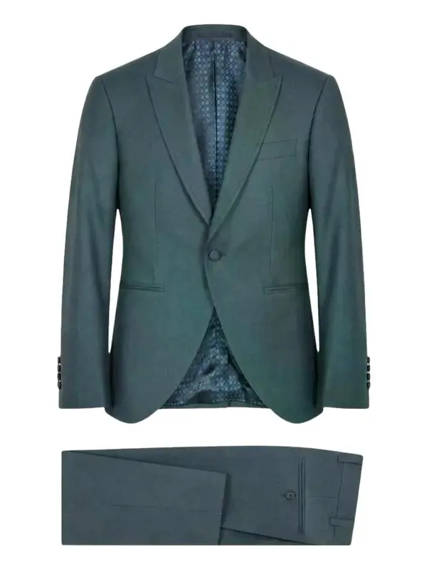 RAMON SANJURJO Peak-lapel Single-breasted Suit - Green