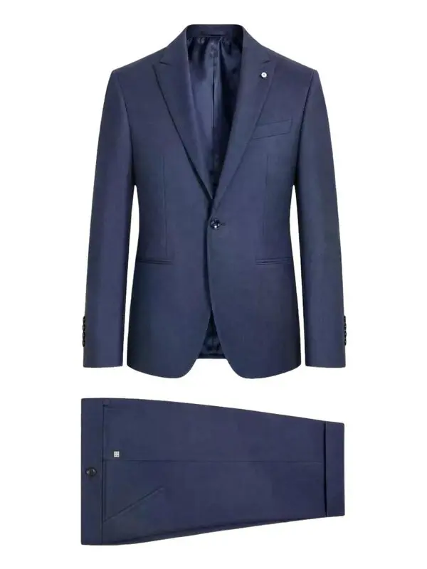 LUIGI BIANCHI MANTOVA Single-breasted Notch-lapel Suit - Blue