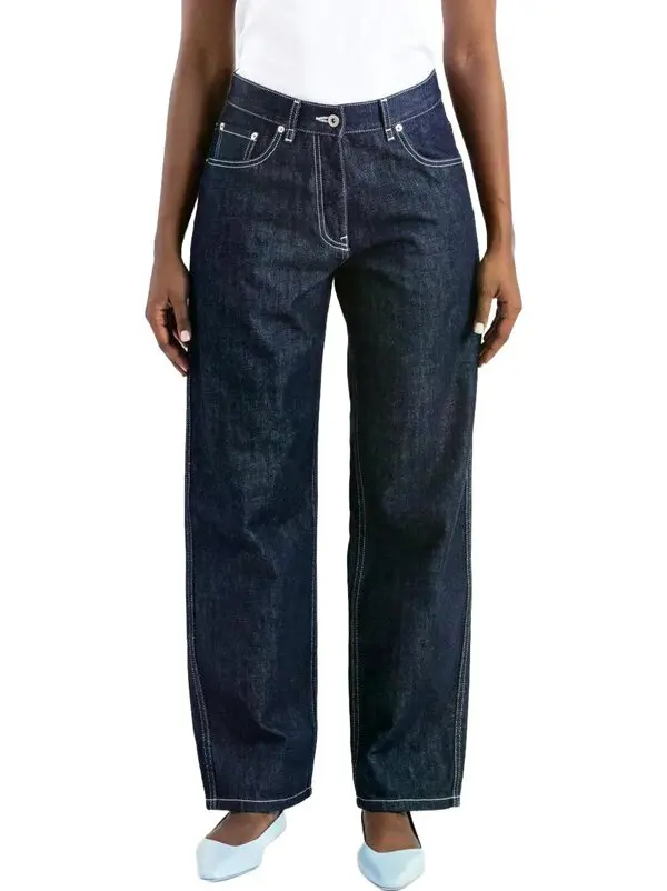 CASEY CASEY Paulo Jeans With Contrast Stitching - Blue