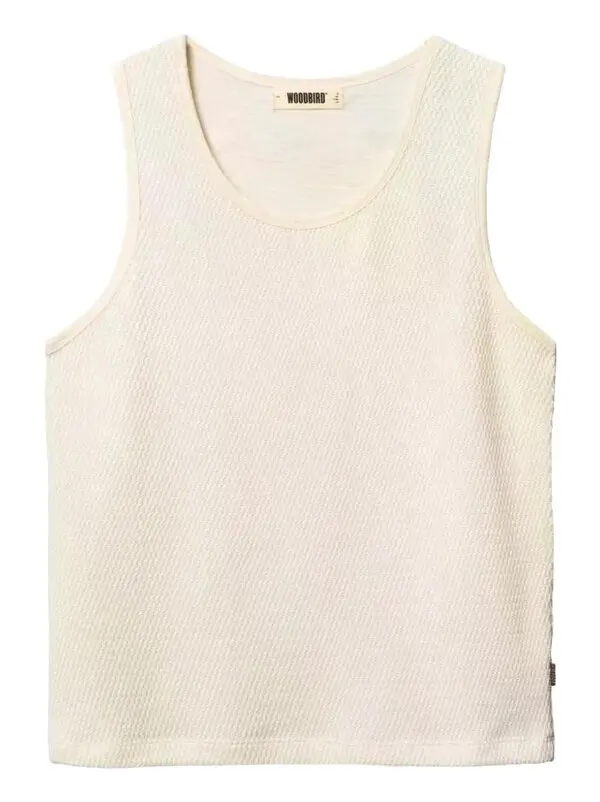 WOODBIRD Lung Textured Sleeveless Tank Top - Neutrals