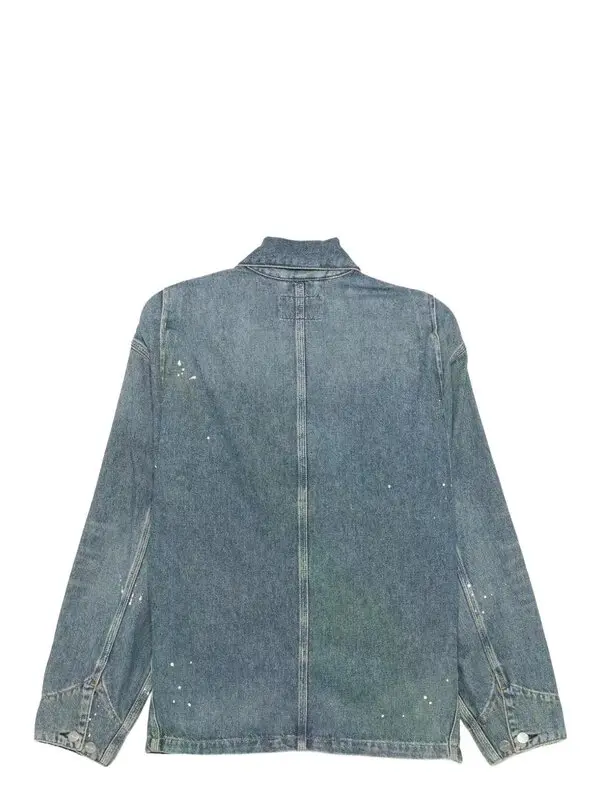 Carhartt Work In Progress Logo Patch Denim Jacket - Blue