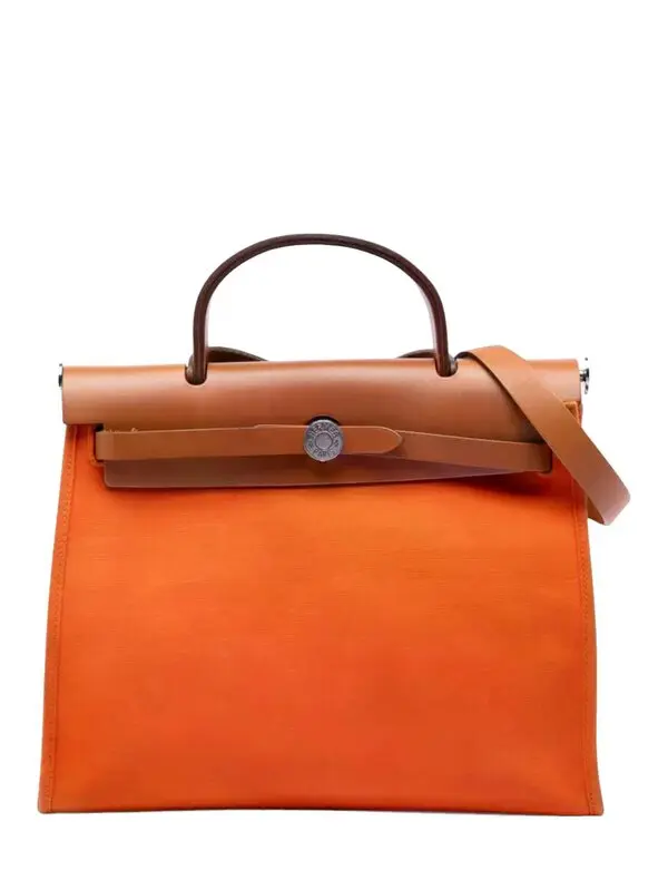 Hermès 2013 Toile Herbag Zip 31 Satchel - Brown