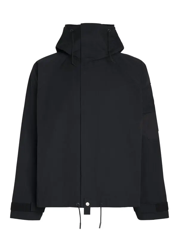 COLE BUXTON Cotton Ripstop Short Parka - Black