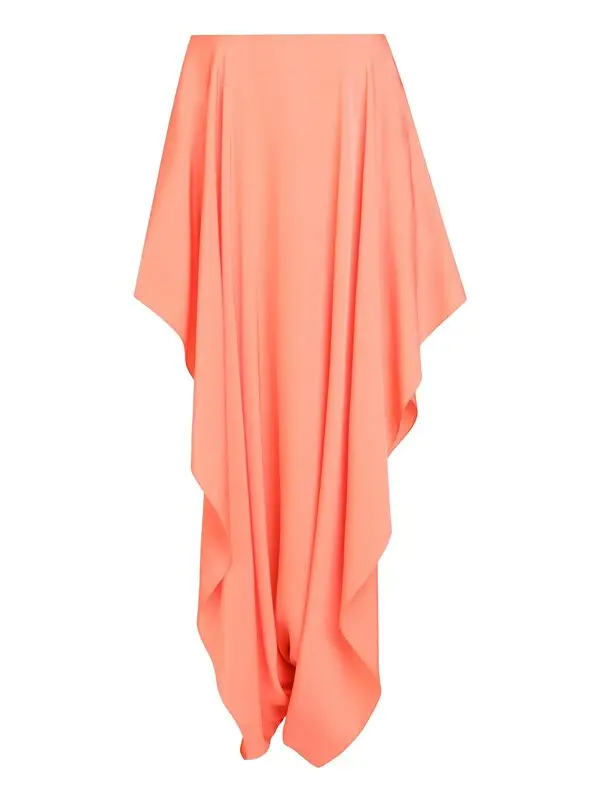 Alaïa Cady Asymmetric Maxi Skirt - Pink