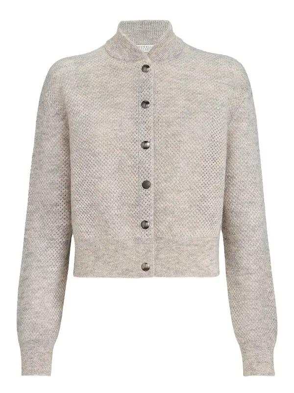 Brunello Cucinelli Double-knit Cardigan - Grey