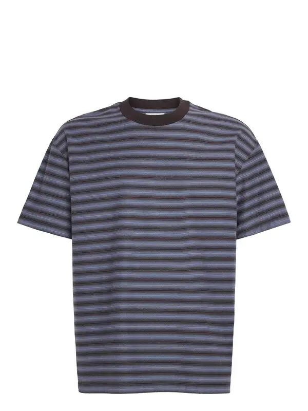 NN.07 Organic Cotton Stripe T-shirt - Blue