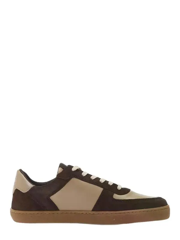 GROUNDIES Hamptons Panelled Leather Sneakers - Brown