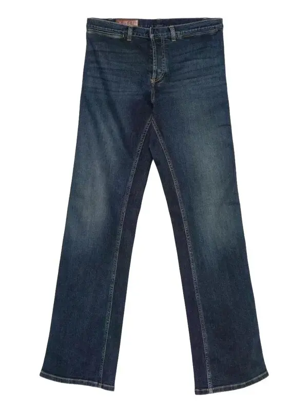 Gucci Indigo Web-stripe Jeans - Blue