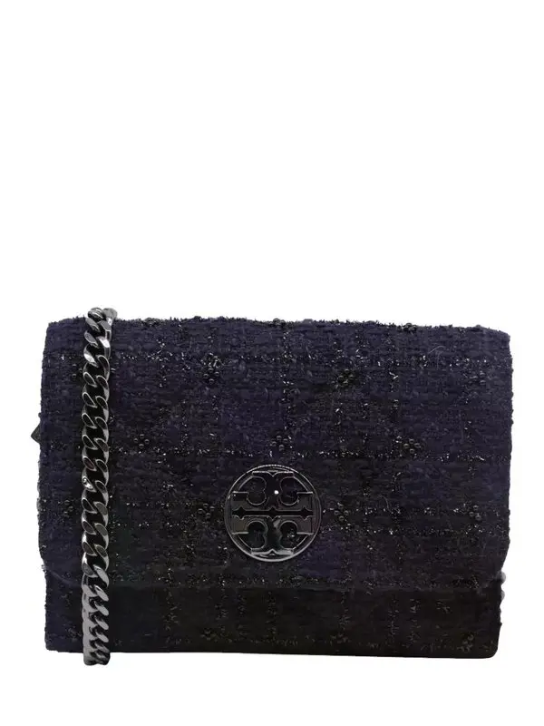 Tory Burch Quilted Tweed Shoulder Bag - Blue