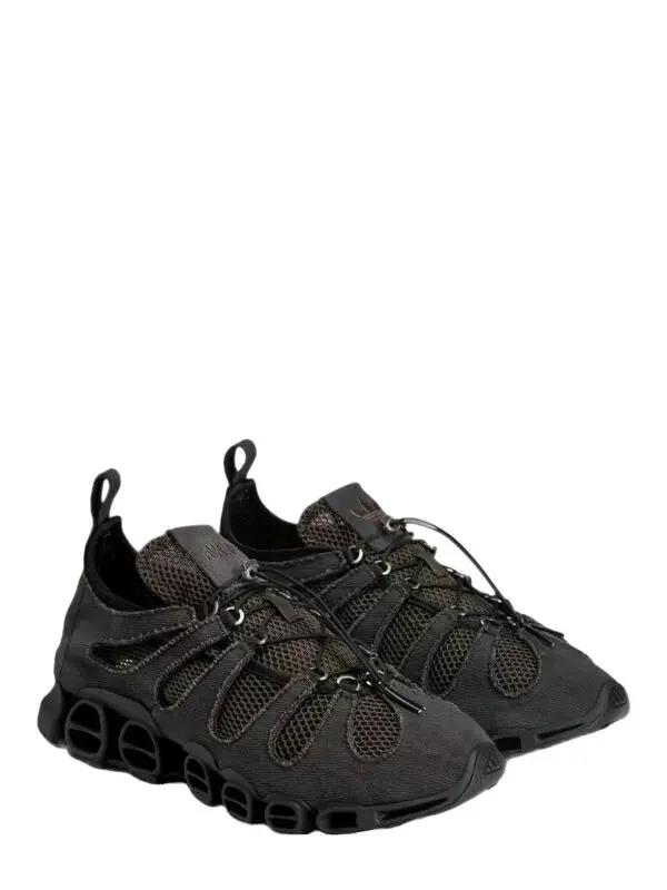 Adidas X Avavav Megaride Mesh Panelled Cut-out Sneakers - Black