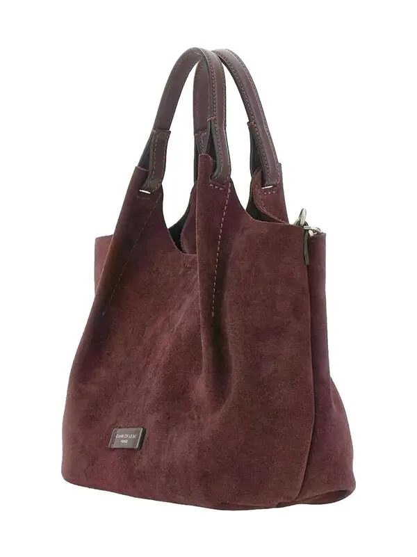 GIANNI CHIARINI Dua Suede Tote Bag - Red