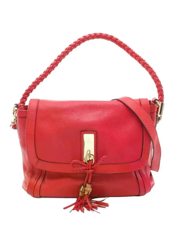 Gucci 2000s Bella Leather Tote Bag - Red