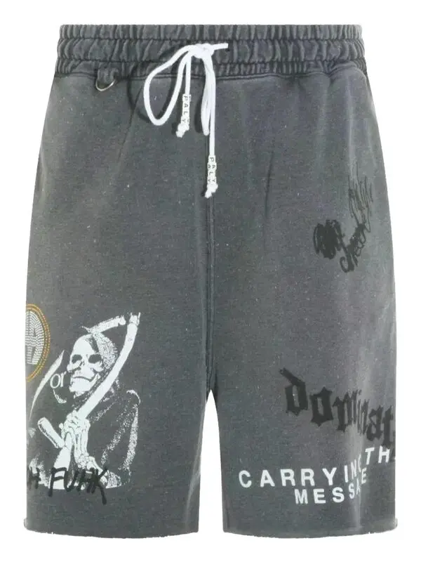 PALY Graphic-print Drawstring Shorts - Grey