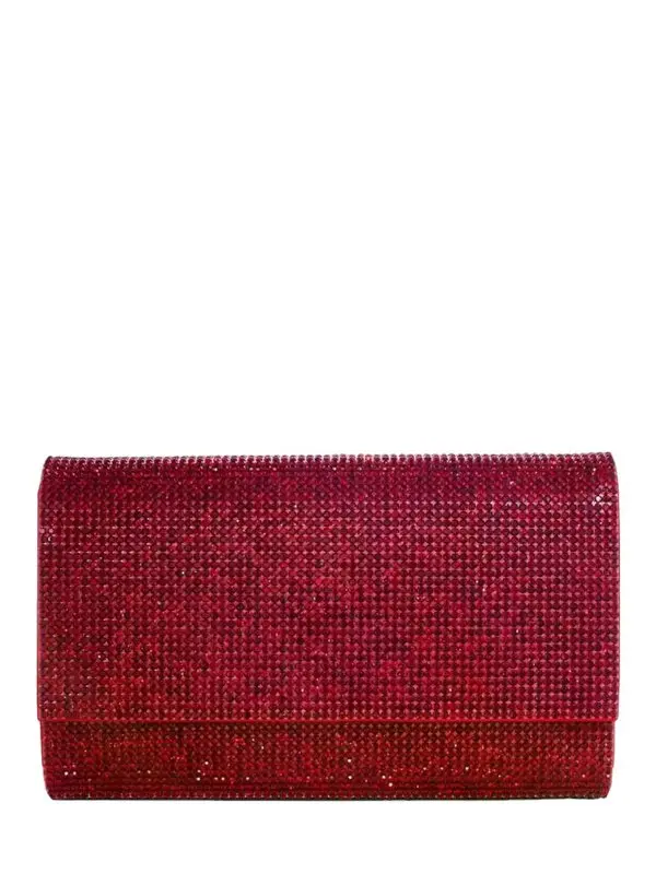 Judith Leiber Fizzoni Crystal Embellished Clutch Bag - Red
