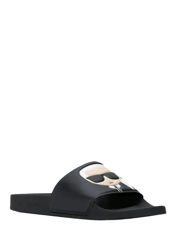 Karl Lagerfeld Ikonik Karl Slides - Black