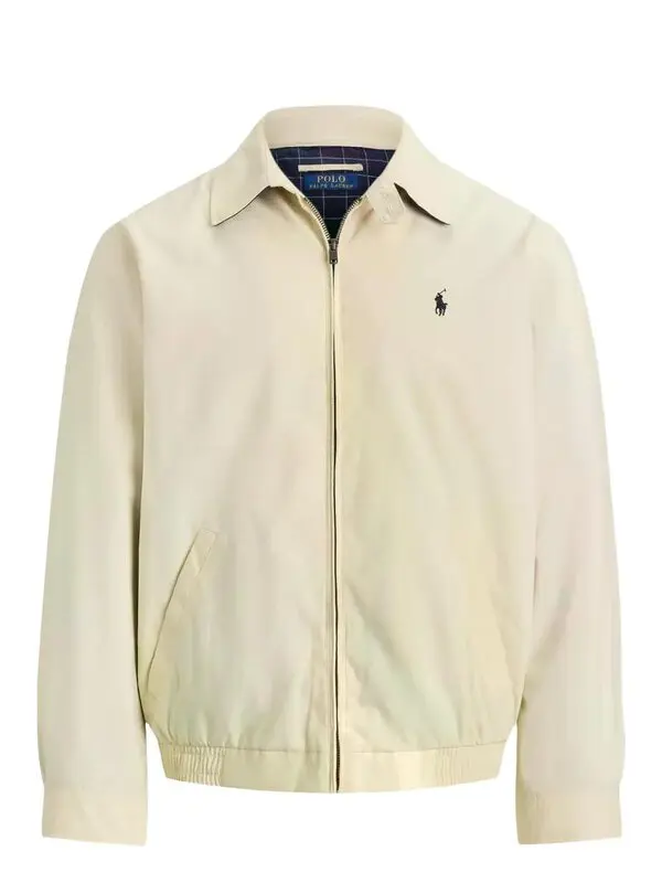 Polo Ralph Lauren Embroidered-logo Zip-up Ligthweight Jacket - Neutrals