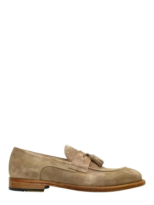 Eleventy Tassel-detail Suede Loafers - Neutrals
