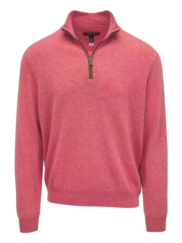 Rlx Ralph Lauren Knitted Quarter-zip Sweater - Pink