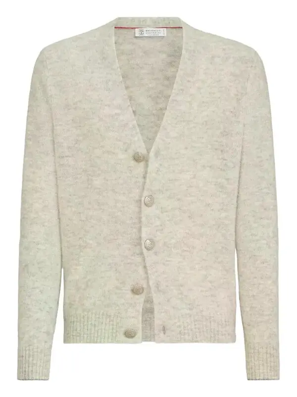 Brunello Cucinelli Alpaca, Cashmere And Wool Cardigan - Grey