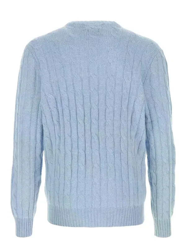 Polo Ralph Lauren Cable Knit Cashmere Crew Neck Sweater - Blue