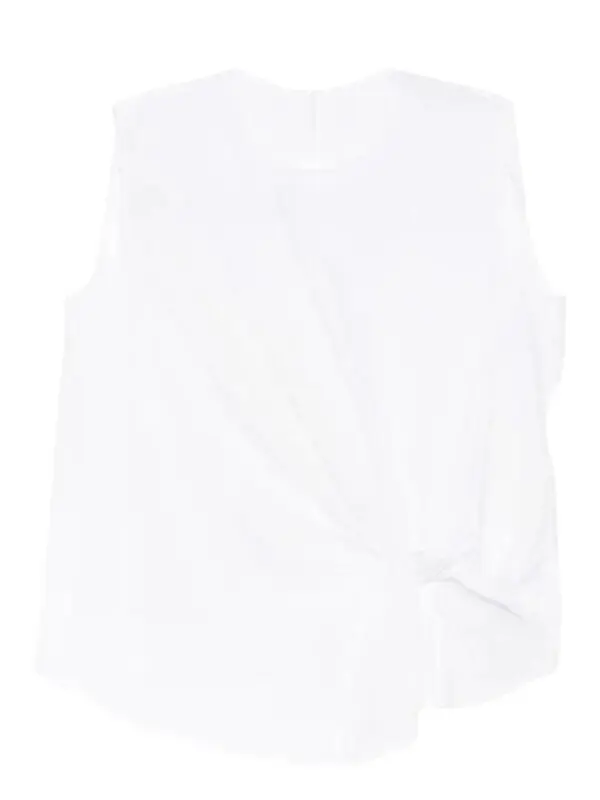 JNBY Sleeveless Draped Top - White