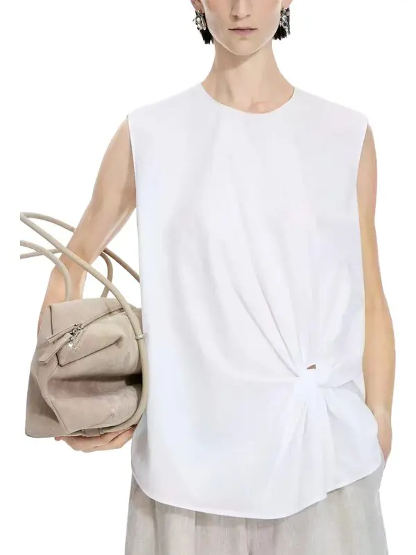 JNBY Sleeveless Draped Top - White