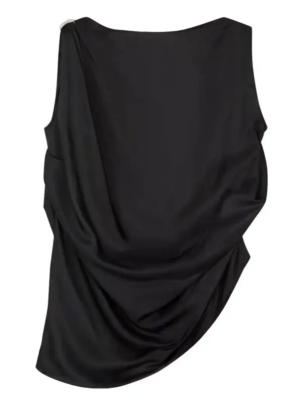JNBY Asymmetric Draped Sleeveless Top - Black