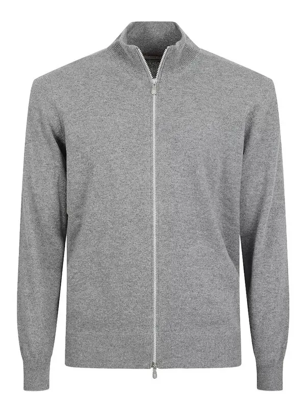 Brunello Cucinelli Zip-up Cardigan - Grey