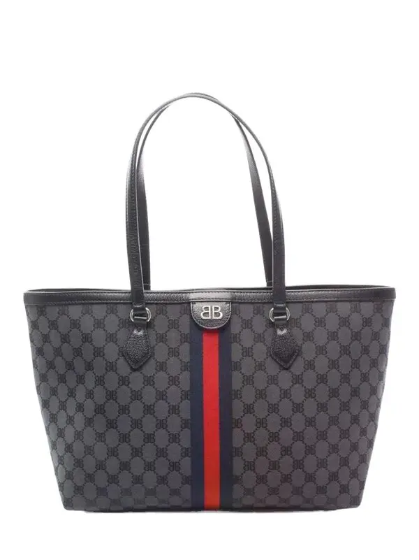 Balenciaga X Gucci The Hacker Project Bb Monogram Tote Bag - Grey