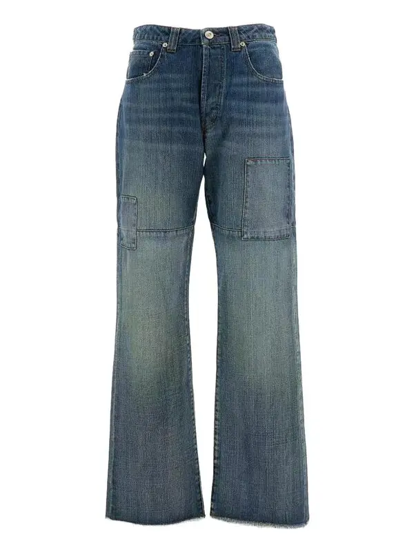 WALES BONNER Panelled Jeans - Blue