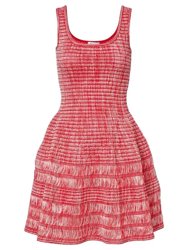 Alaïa Woven Mini Dress - Red