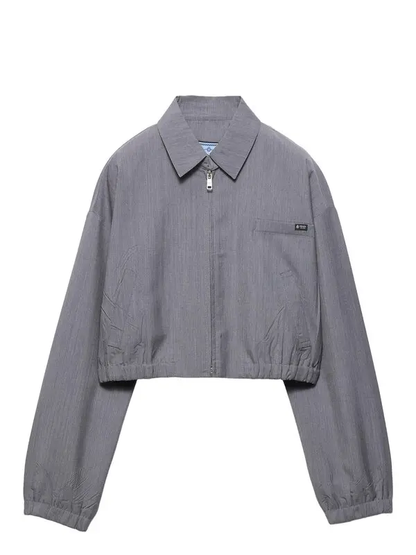Prada Light Mohair Blouson Jacket - Grey