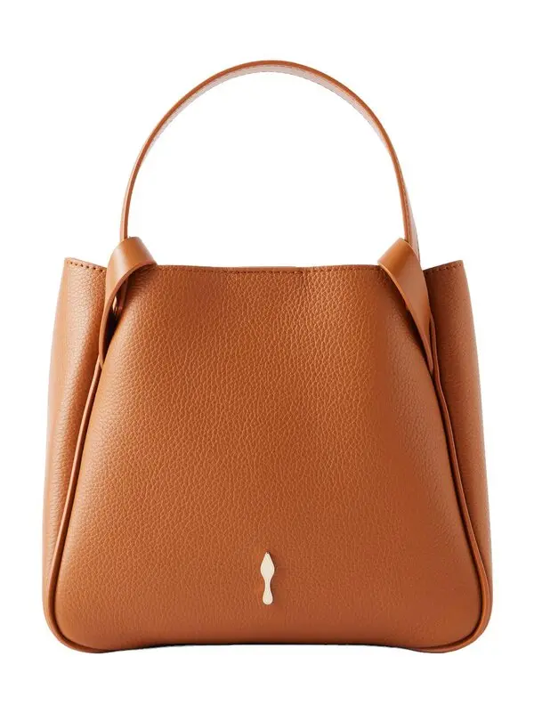 CHRISTIAN LOUBOUTIN Bettina Mini Embellished Leather Tote - Brown