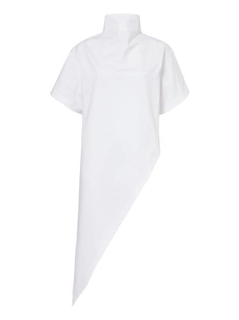 Alaïa Asymmetric Hem Cotton T-shirt - Blanc