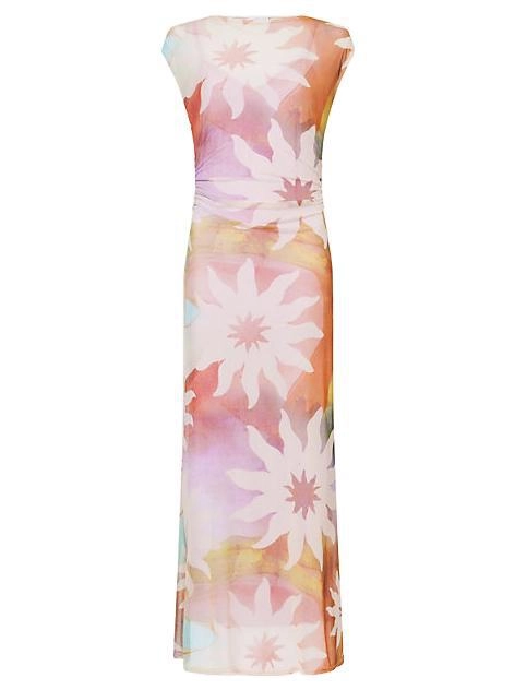 NEVER FULLY DRESSED Soleil Luna Printed Mesh Maxi Dress - Multi