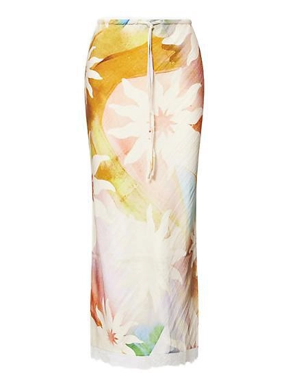 NEVER FULLY DRESSED Printed Woven Midi Skirt - Multi