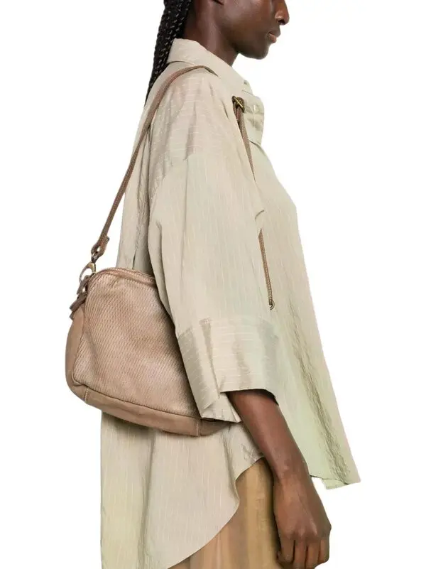 SOMMET Arlo Petalino Leather Shoulder Bag - Neutrals