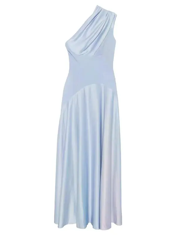 Solace London Gabriela One-shoulder Maxi Dress - Blue