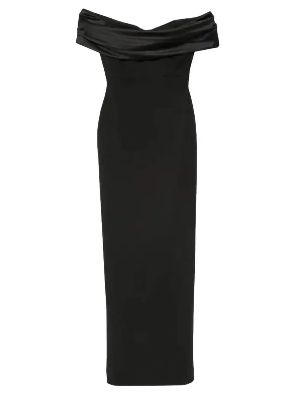 Solace London Off-shoulder Maxi Dress - Black