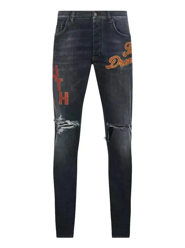 Amiri South Cali Distressed Jeans - Grey