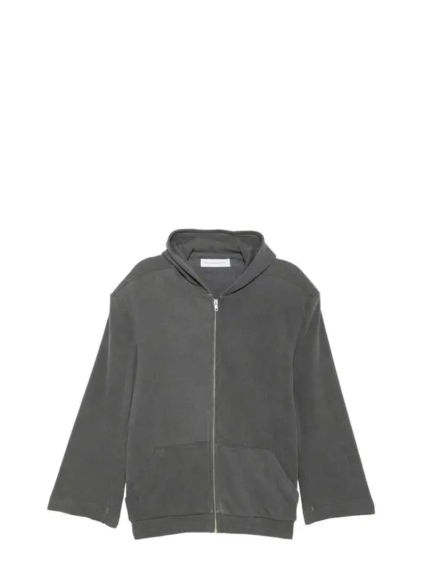 Marie Adam-Leenaerdt Zip-up Dropped-shoulder Hoodie - Grey