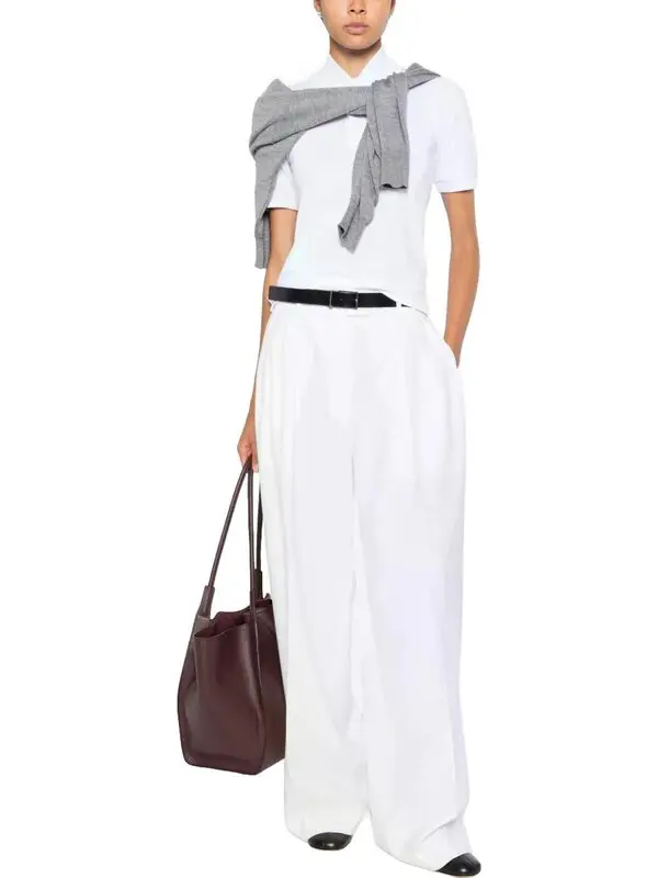 Marie Adam-Leenaerdt Short-sleeve Piqué Polo Shirt - White