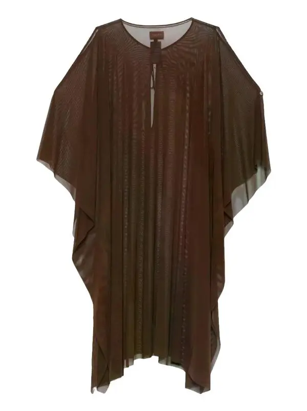 FISICO Sheer Finish Cut-out Kaftan - Brown