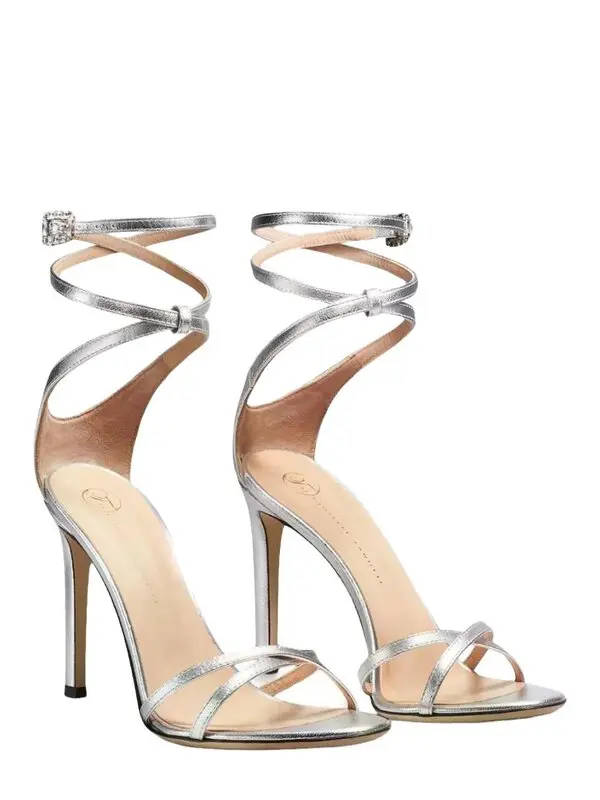 TEMPERLEY LONDON Vixen Heeled Sandals - Silver