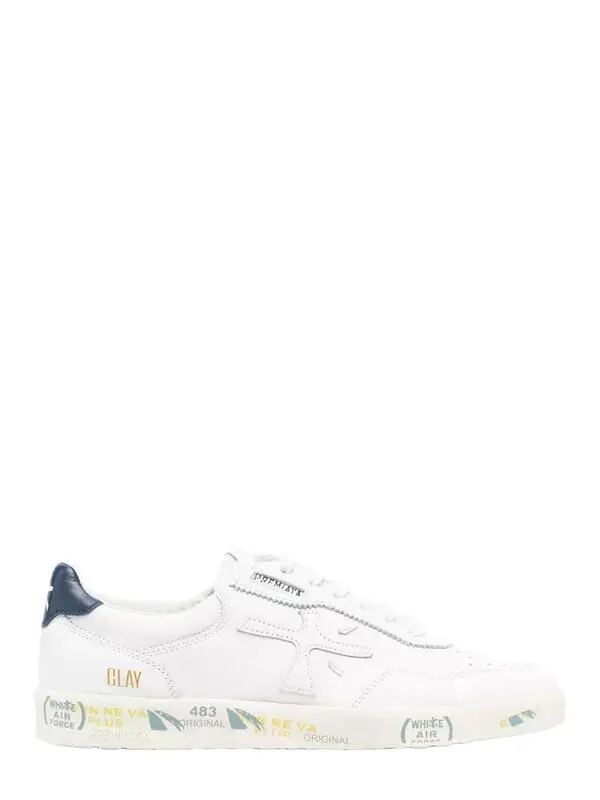 Premiata Leather Lace-up Sneakers - White