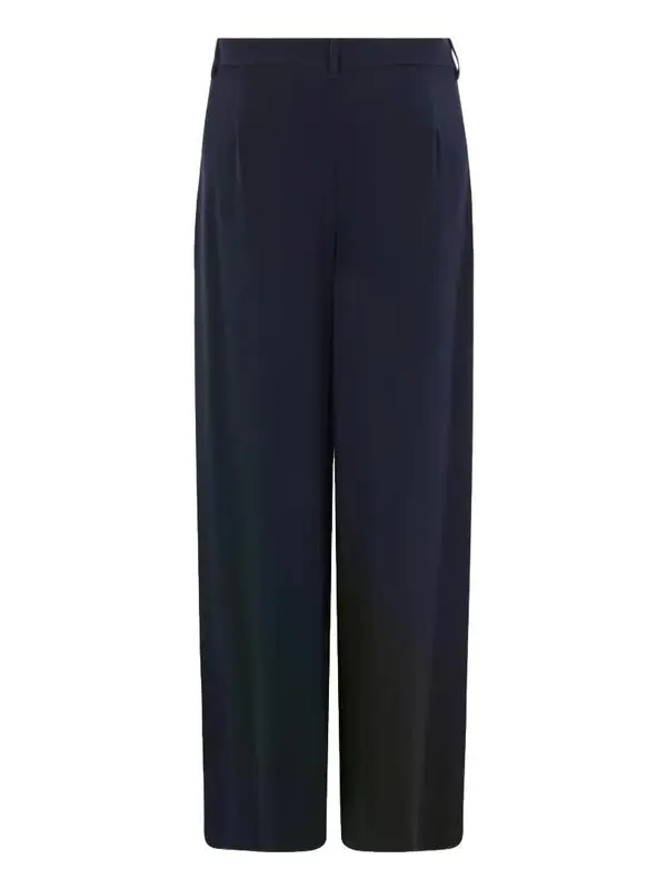 Max Mara Pleated Crepe Trousers - Blue